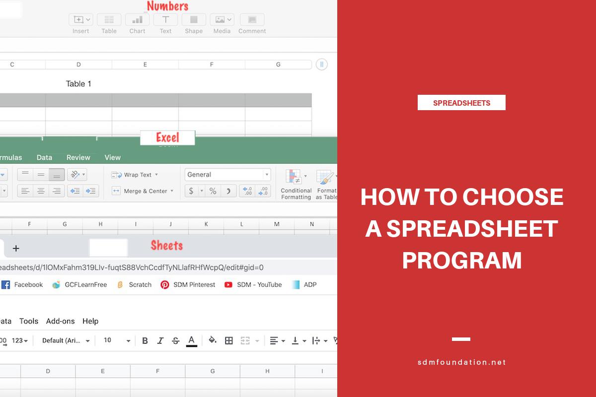 How to Choose a Spreadsheet Program - SDM Foundation