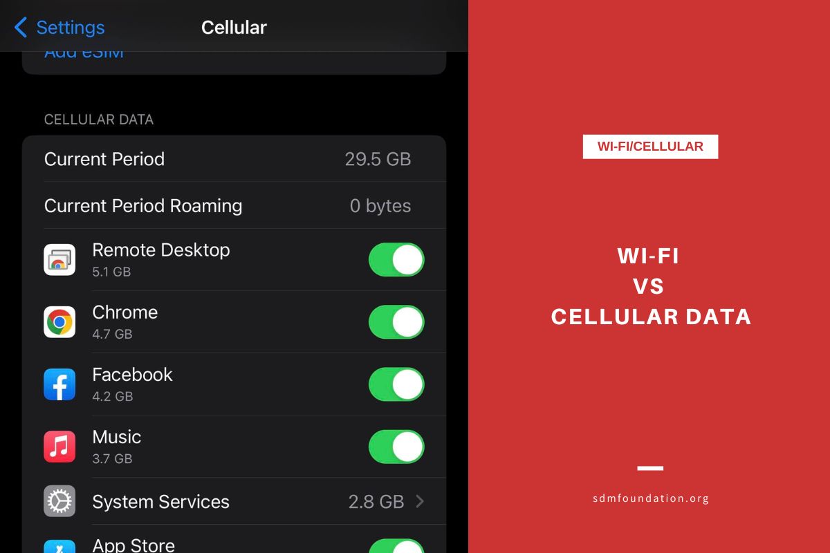 What is the difference between Wi-Fi and Cellular? - SDM Foundation